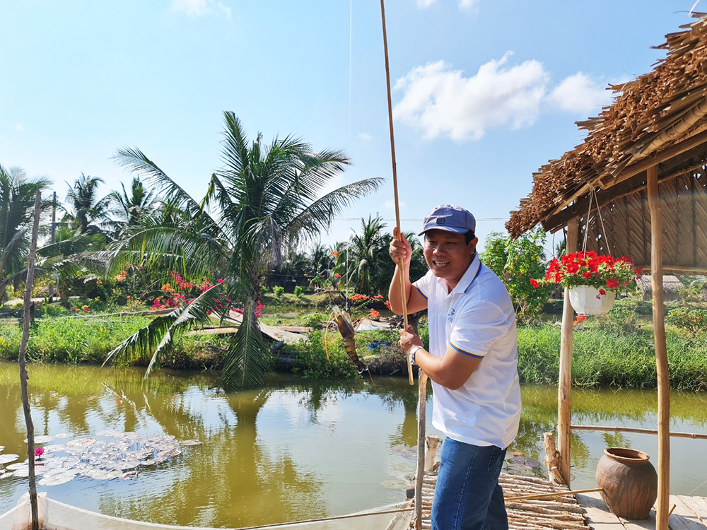 Hội Doanh nhân trẻ tỉnh An Giang trải nghiệm cồn Chim và giao lưu Hội ...